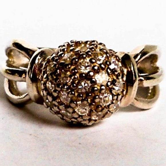 Jewelry | Sterling Crystal Ball Ring Size 6 12 | Poshmark